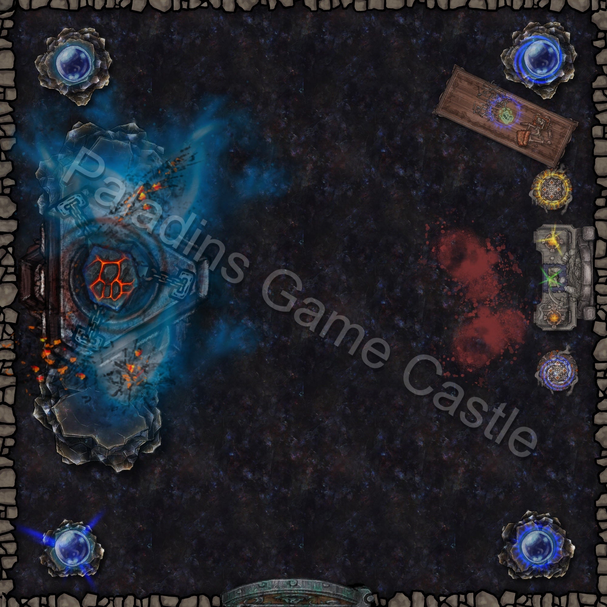 Obsidian Spire Upper Level - VTT Digital Map | Paladins Game Castle