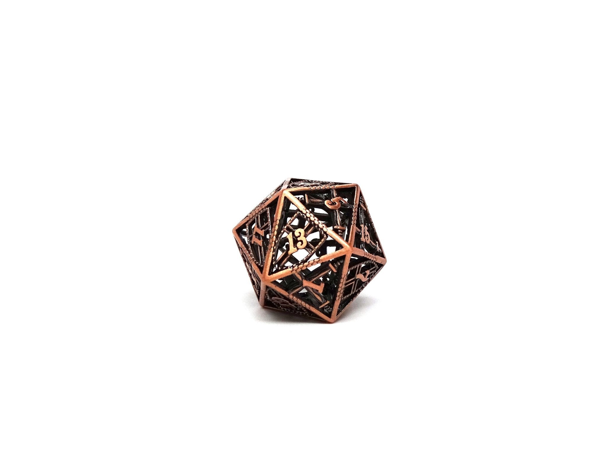 Metal Dice - Hollow - D20 Dice of Divine Retribution - Legendary Copper ...